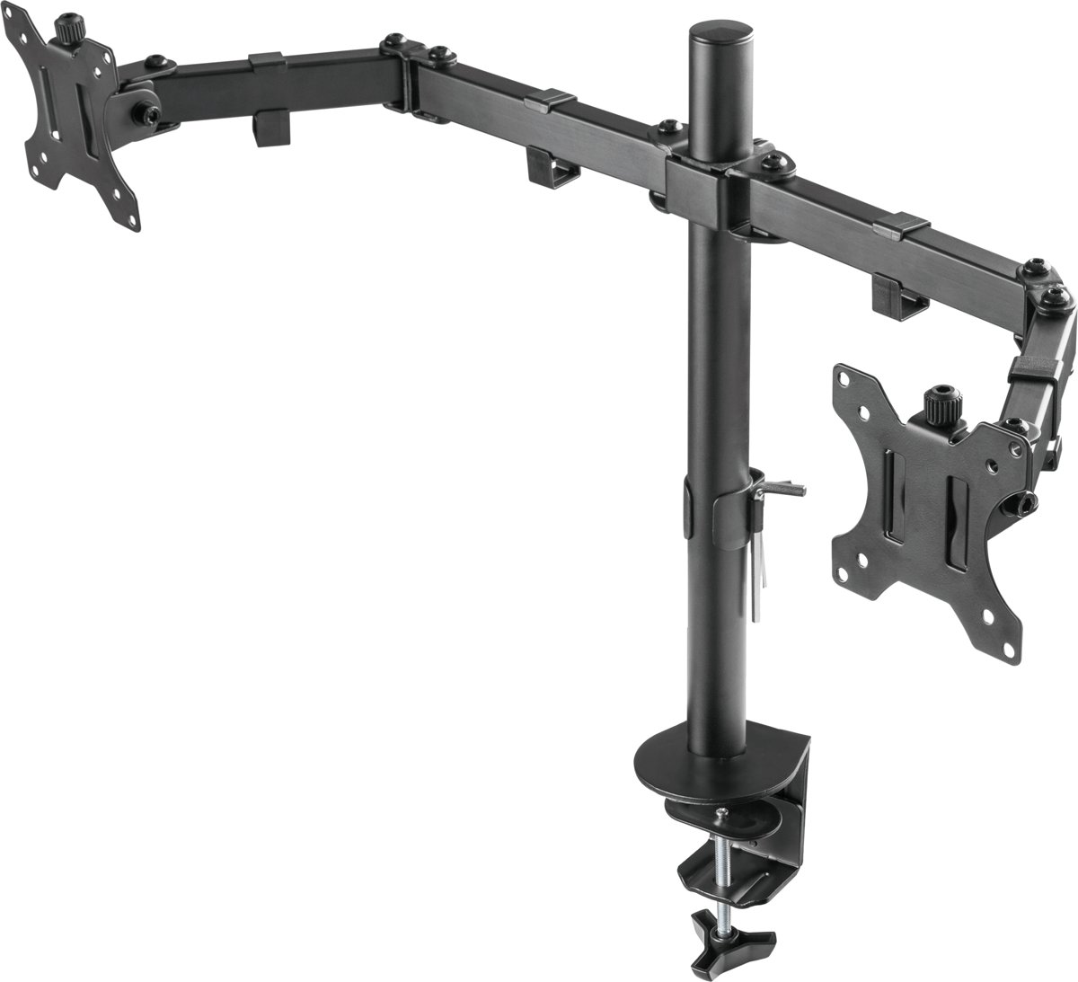 DELTACO Gaming Dual monitor desk mount, standaard voor montage 2 13"-32 ...