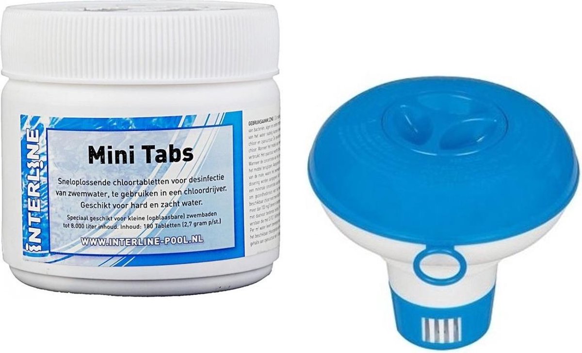 Chloortabletten Met Intex Chloor Drijver-Interline Quick 180 Stuks Voor ...