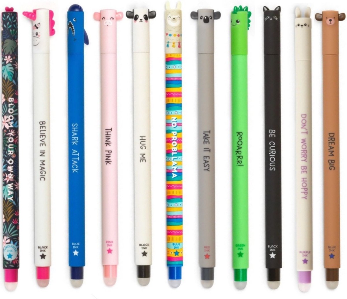 Legami Uitwisbare pennen Panda Koala Beer Eenhoorn Kat Konijn Lama Big ...