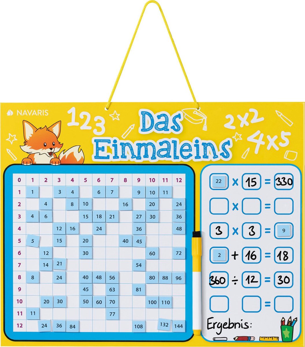 Navaris magnetische vermenigvuldigingstabel in het Duits - Poster met ...