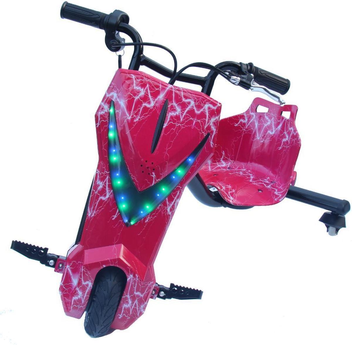 Elektrische Drift trike 250W 36V Bliksem Rood - 8719632982814