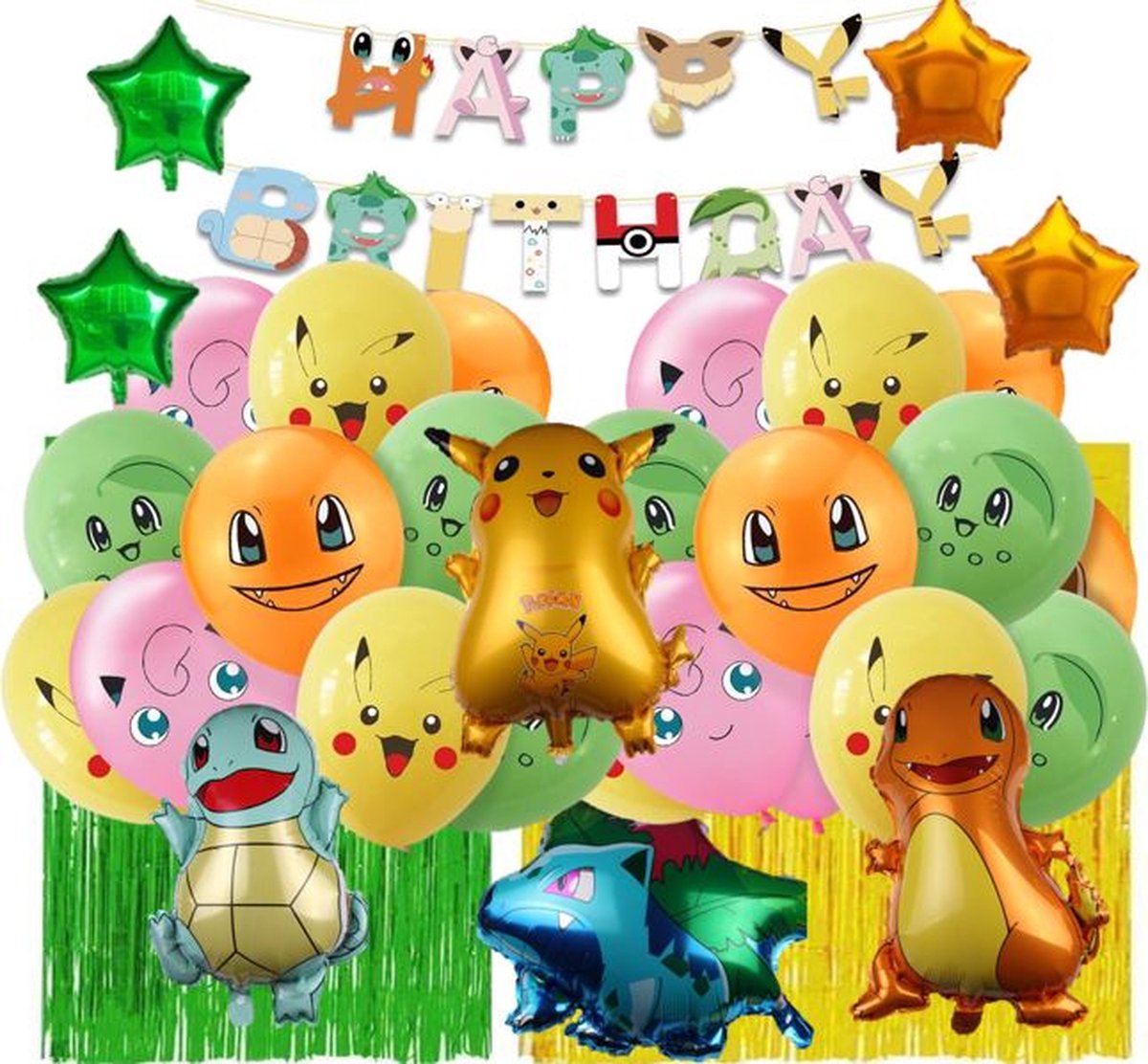XXL verjaardagset van Pokemon - Pokemon versiering - Pokemon verjaardag ...